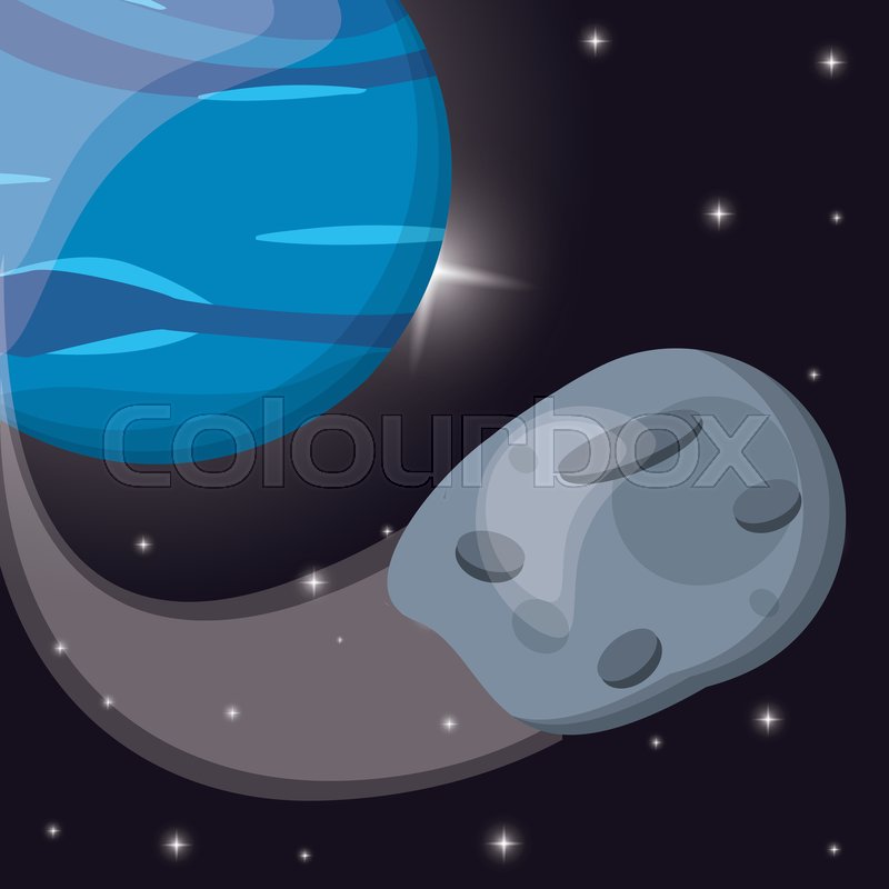 Earth planet asteroid orbit vector ... | Stock vector | Colourbox