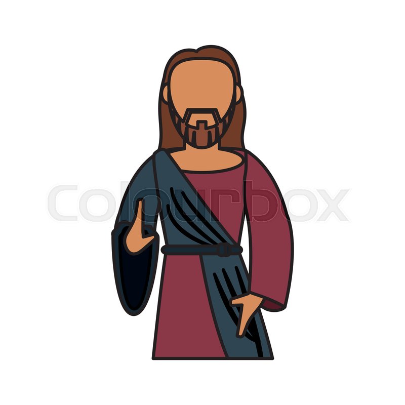 Jesus christ catholic blessed ... | Stock vector | Colourbox