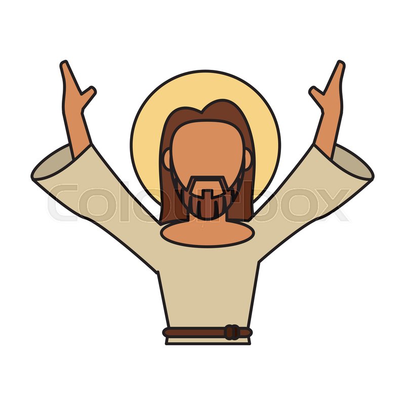 Jesus christ catholic blessed ... | Stock vector | Colourbox
