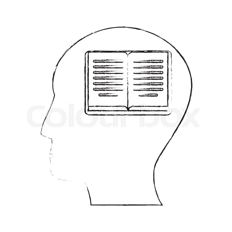 Head human book creativity vector ... | Stock vector | Colourbox