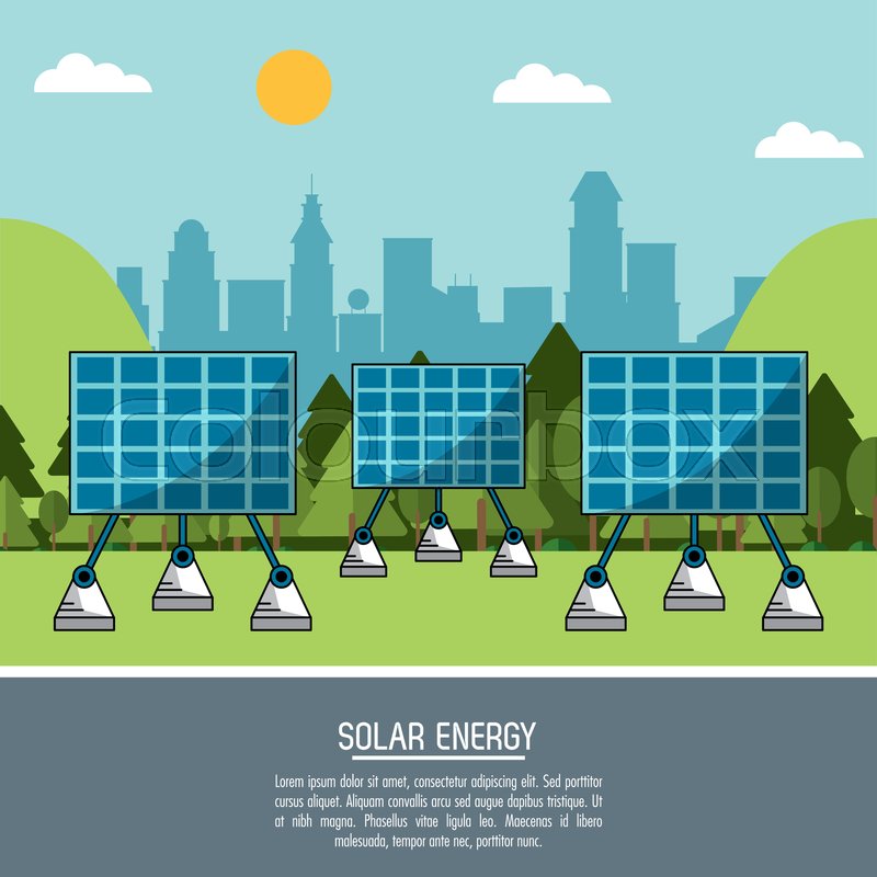 Color landscape background solar ... | Stock vector | Colourbox