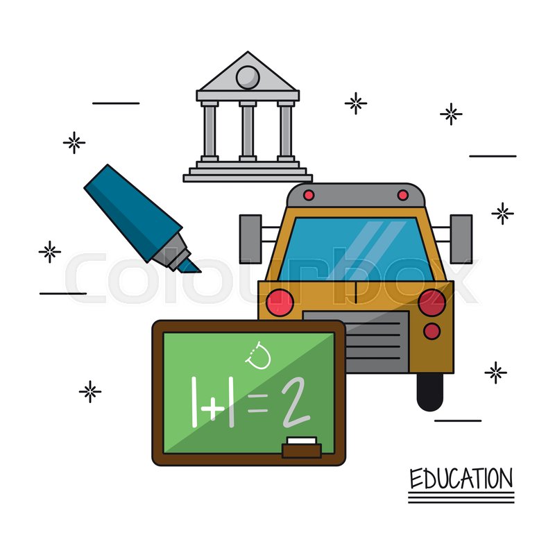 White background poster of education ... | Stock vector | Colourbox