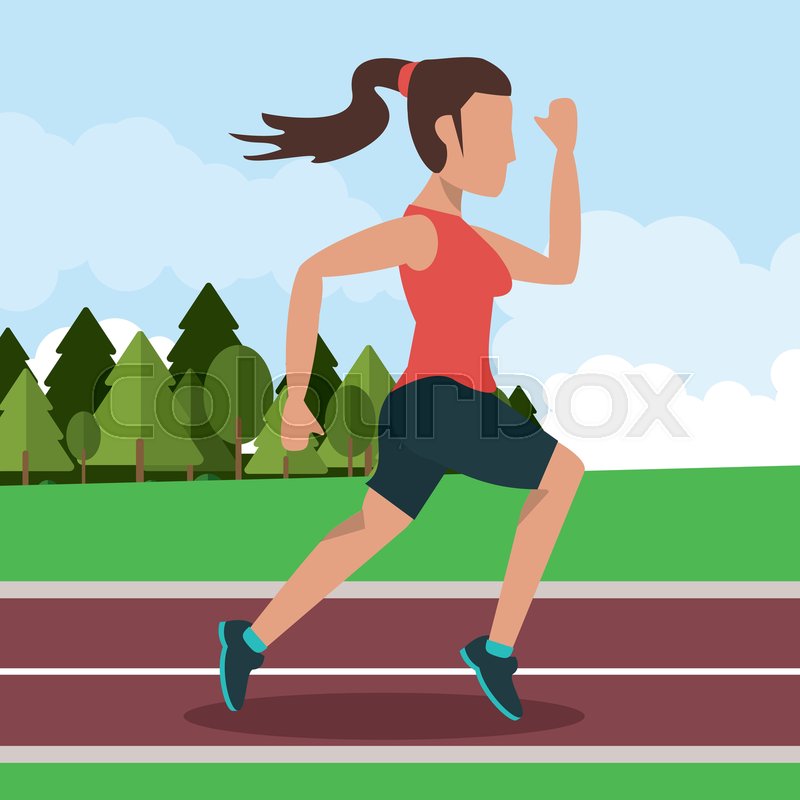 Cartoons Of Female Track Athletes