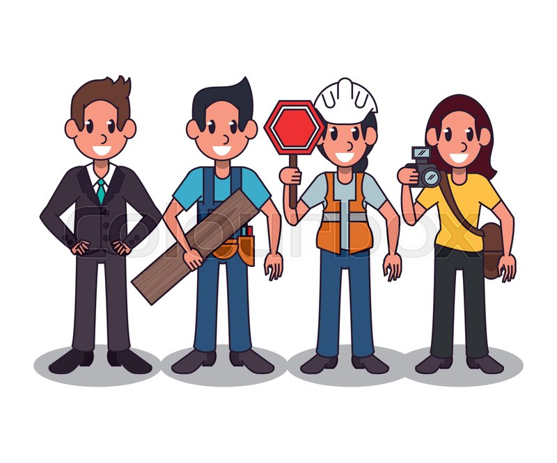 People workers cartoon icon vector ... | Stock vector | Colourbox