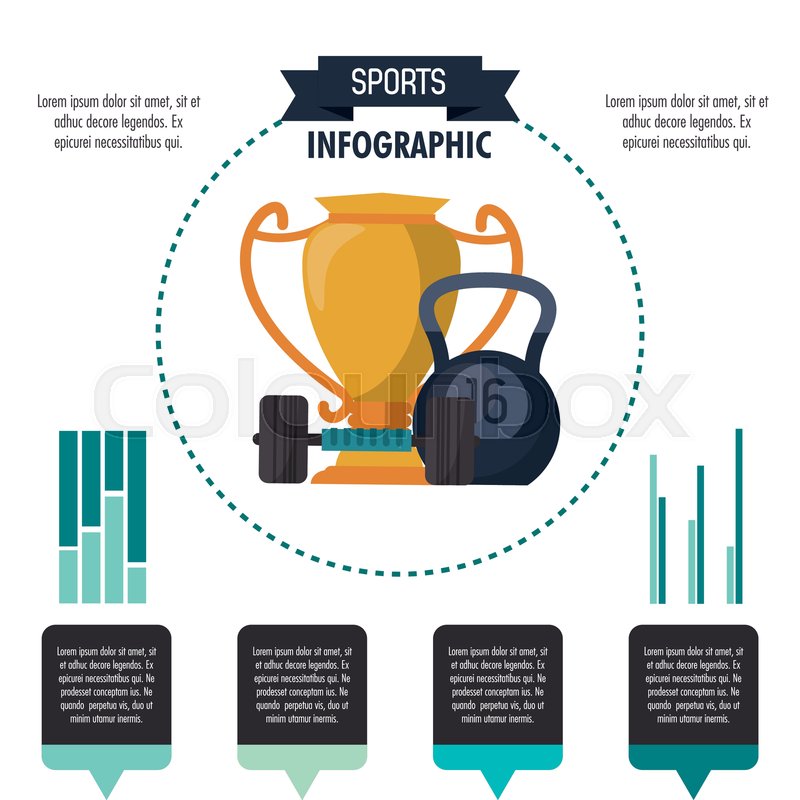Sports infographic colorful design ... | Stock vector | Colourbox