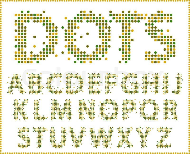 Halftone alphabet | Stock vector | Colourbox