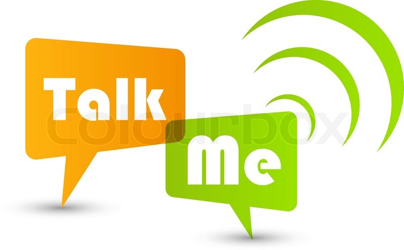 Talk me concept speech bubbles | Stock vector | Colourbox