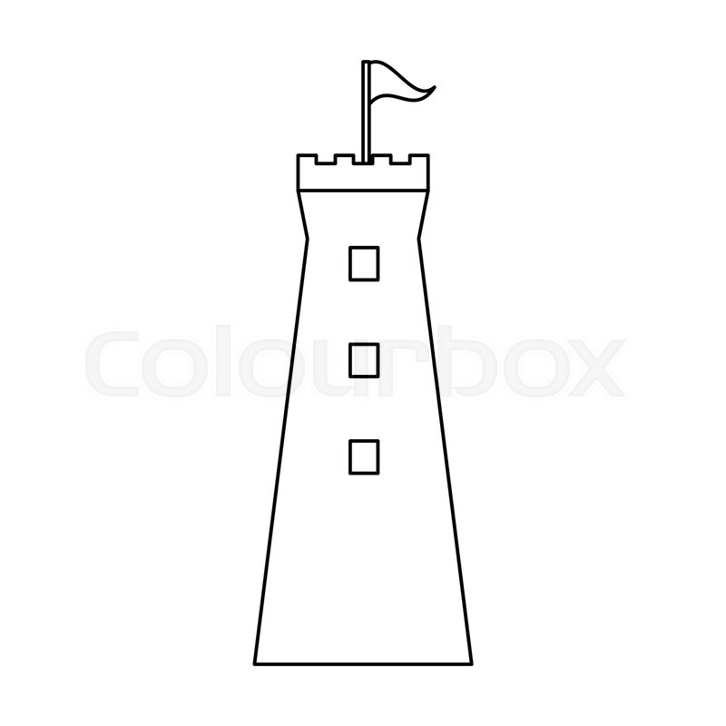 Black And White Castle Turret