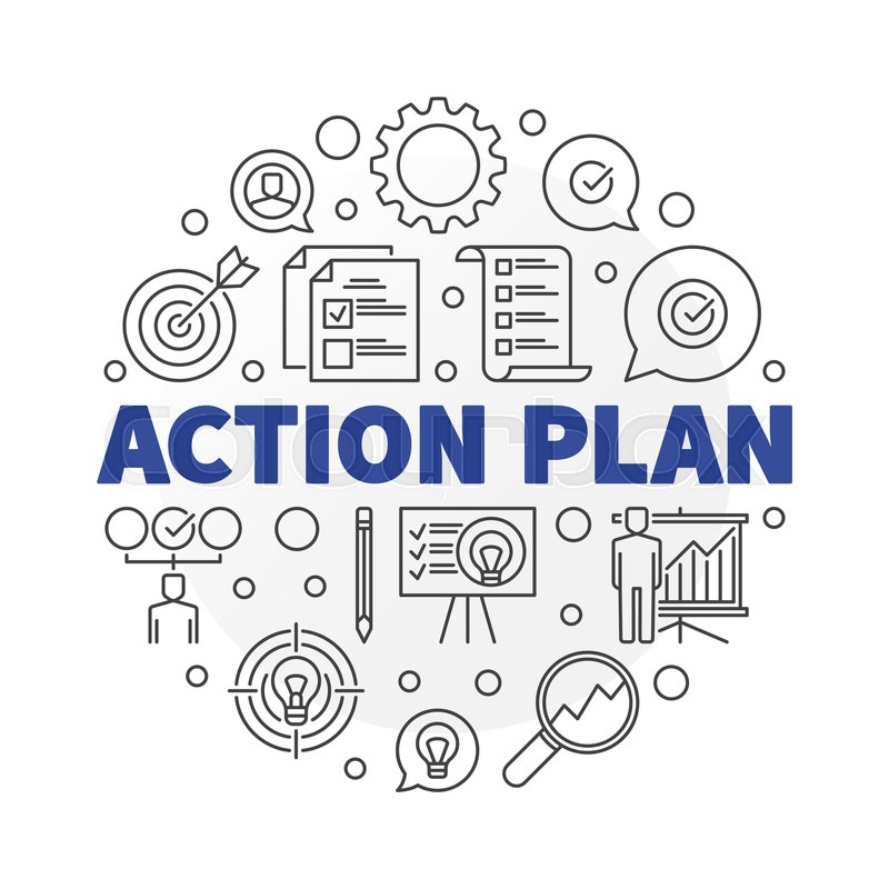 Vector Action Plan round concept ... | Stock vector | Colourbox