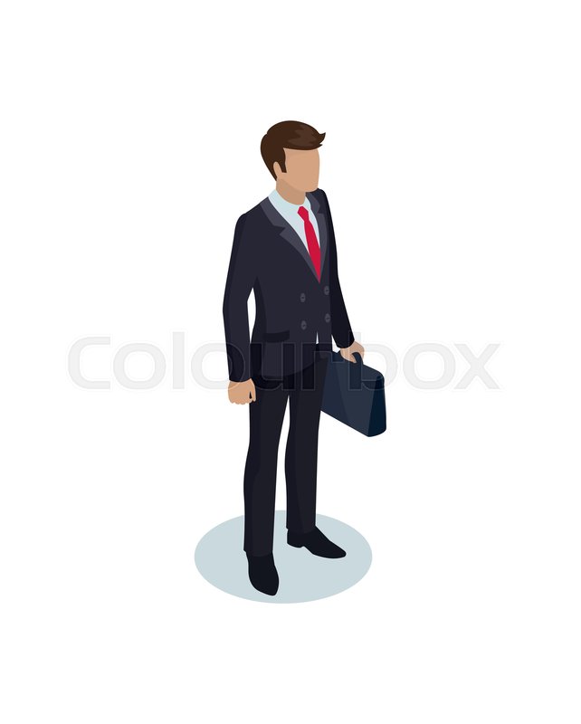 Man With Briefcase Vector