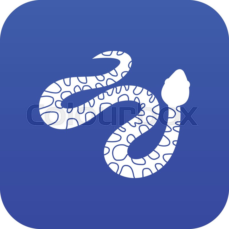 Spotted snake icon digital blue for ... | Stock vector | Colourbox