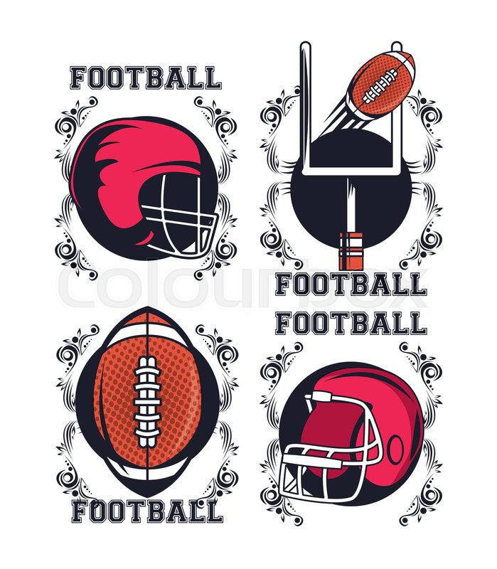 Football elements icon colorfull ... | Stock vector | Colourbox
