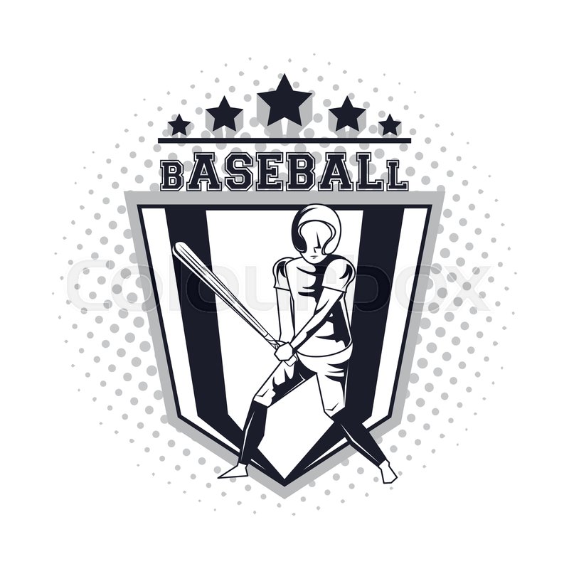 Baseball playera avatar cartoon with ... | Stock vector | Colourbox