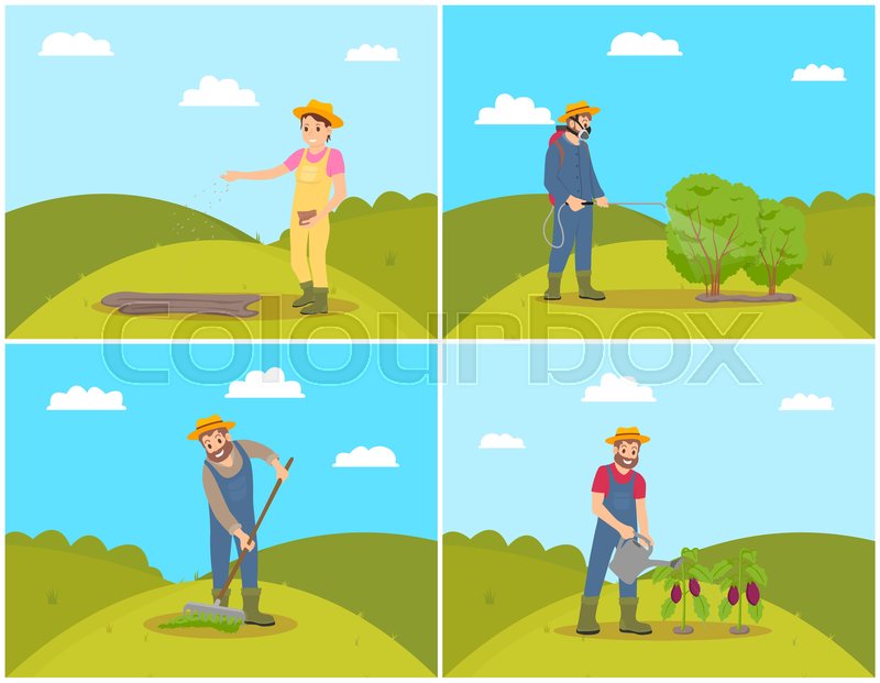 Cartoon Soil And Plant Scientists