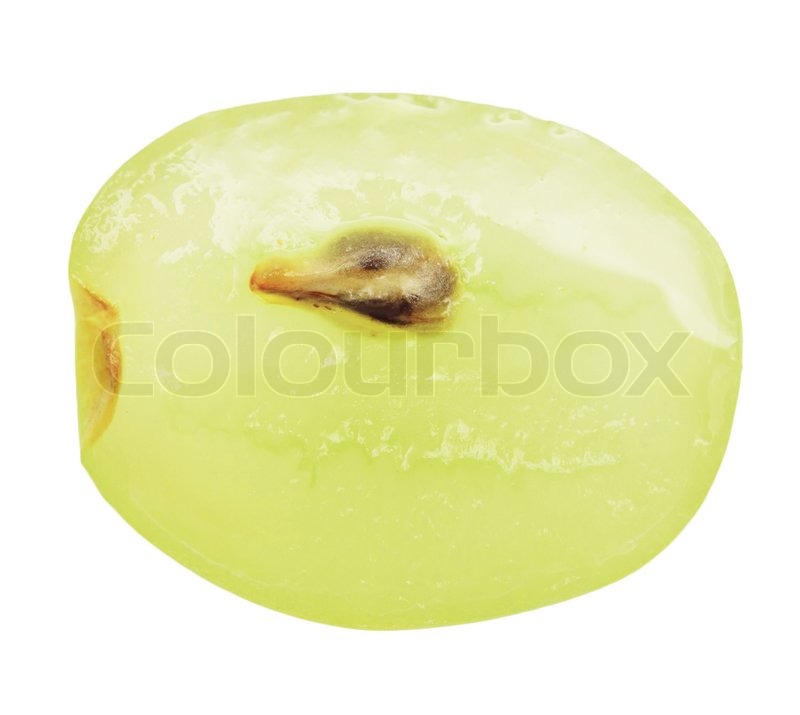 Translucent slice of green grape fruit, ... | Stock image | Colourbox