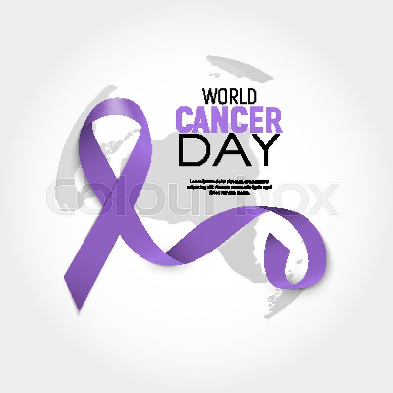 Lavender Cancer Ribbon Vector