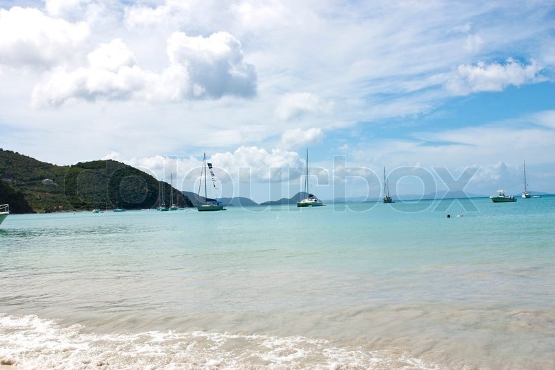 Tropisk strand i Caribien | Stock foto | Colourbox