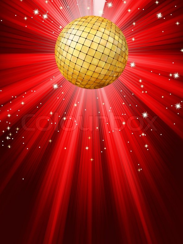 Sparkling red disco ball EPS 8 | Stock vector | Colourbox