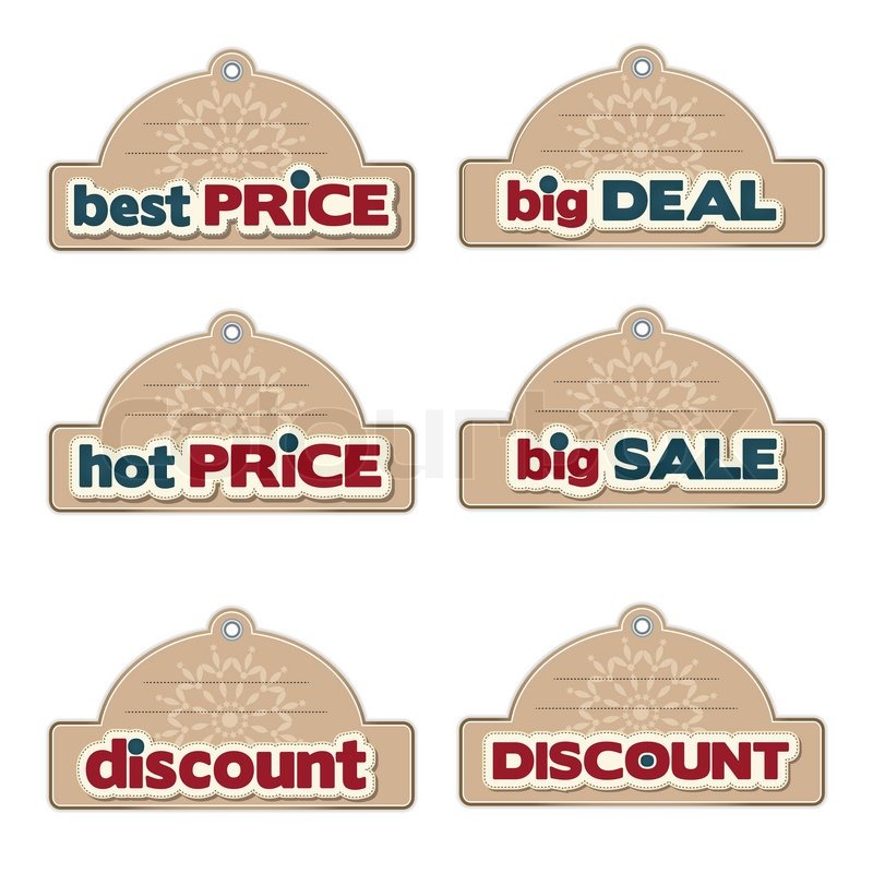Promotional labels set | Stock vector | Colourbox