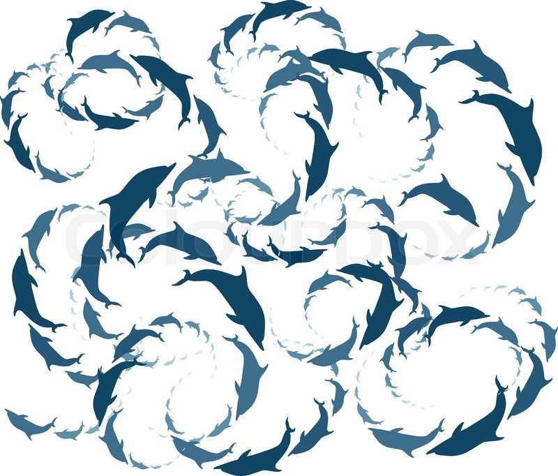 Dolphins background | Stock vector | Colourbox