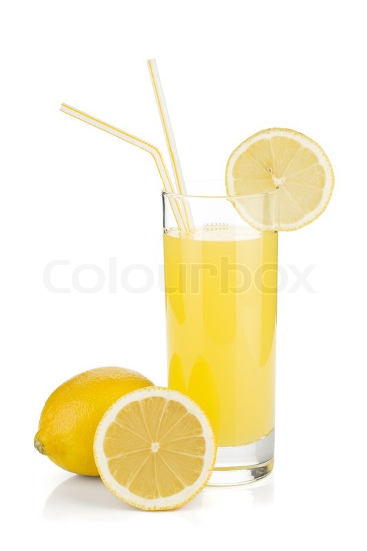 Lemon juice glass and fresh lemons | Stock image | Colourbox