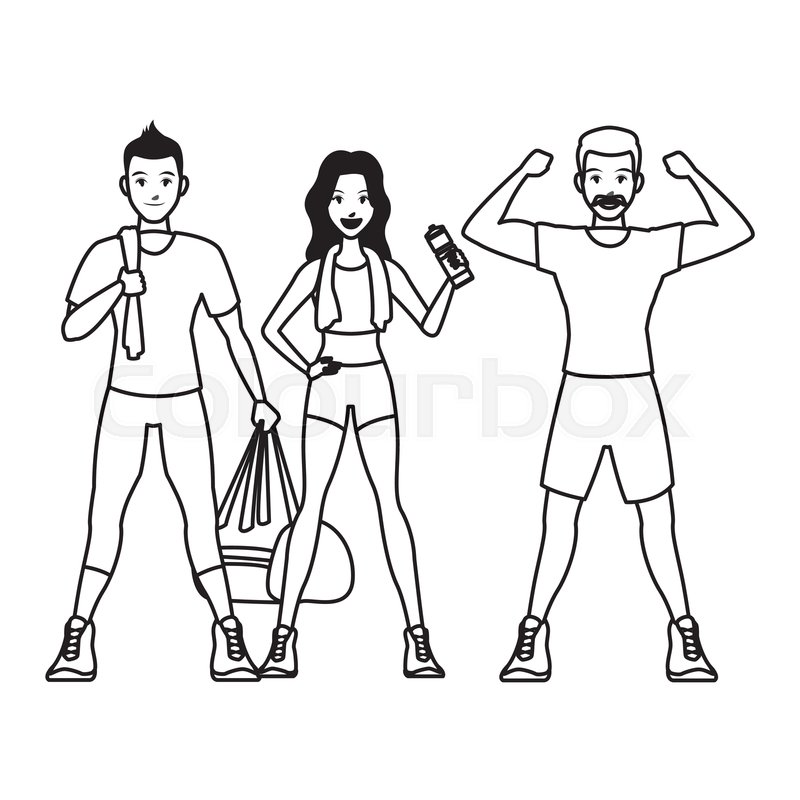 Fit Person Cartoon