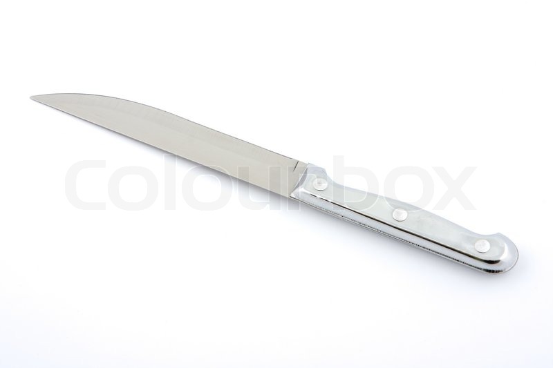 Metal Messer isoliert auf weiß | Stock Bild | Colourbox