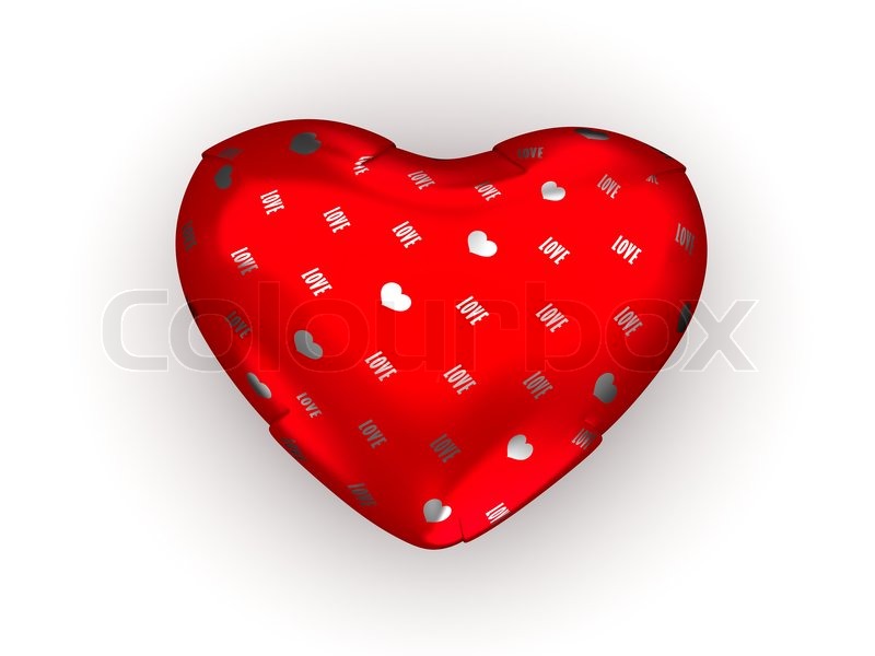 Indpakket hjerte gave kærlighed, ... | Stock foto | Colourbox