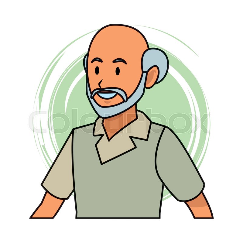 Happy Retirement Old Bald Man Clipart