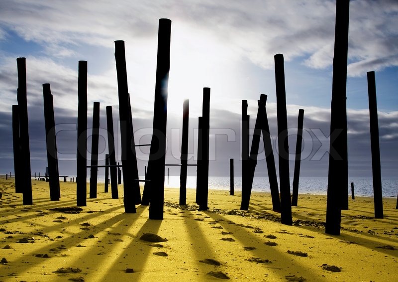 Hjerting strand, ved Esbjerg | Stock foto | Colourbox