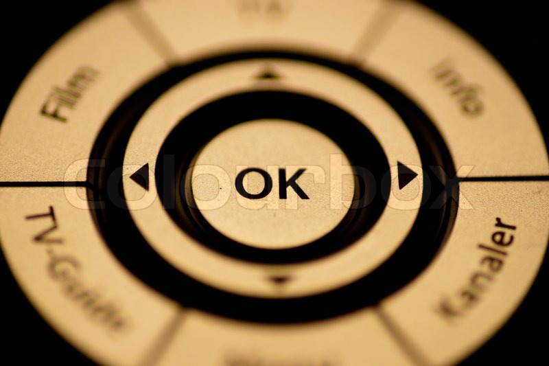 Close-up of a remote control with an ok ... | Stock image | Colourbox