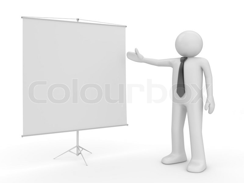 Man making presentation people at ... | Stock image | Colourbox