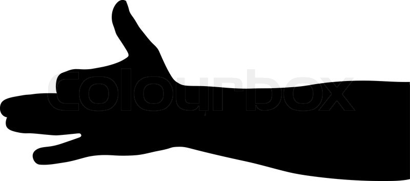 Vector hand gesture. Dog | Stock vector | Colourbox