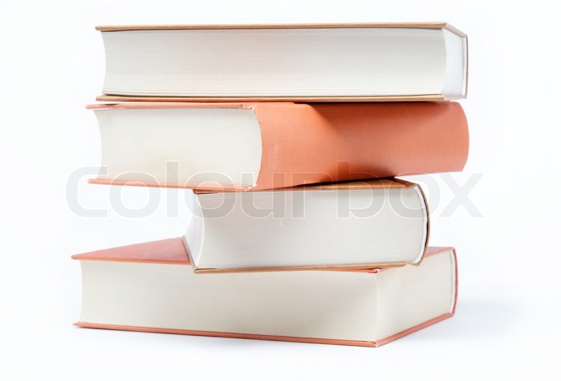A stack of books on a white background | Stock image | Colourbox