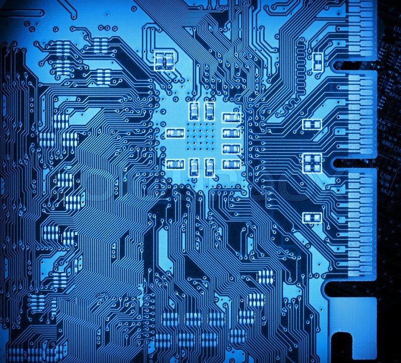 Circuit board closeup background | Stock image | Colourbox
