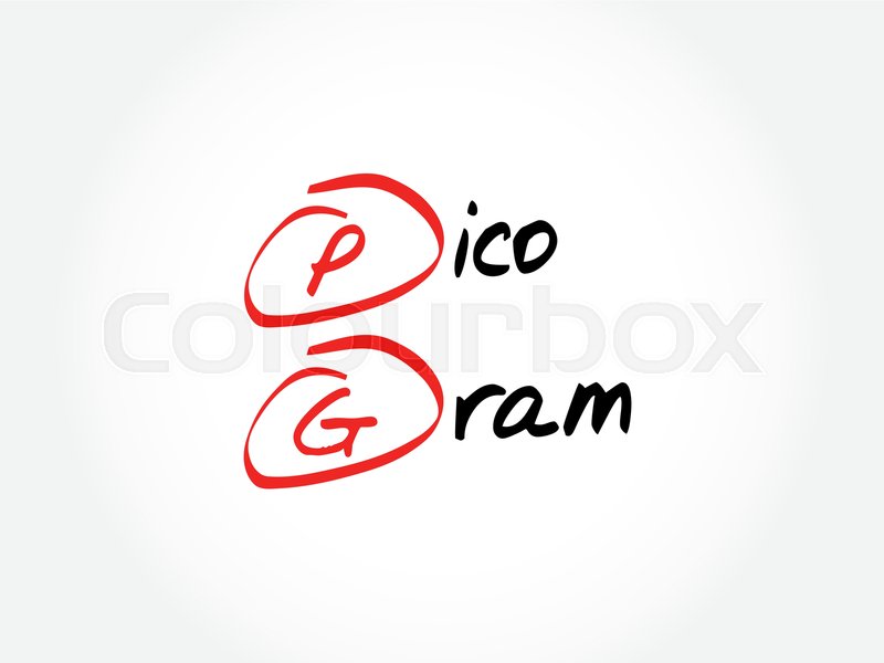 PG - picogram acronym, concept ... | Stock vector | Colourbox