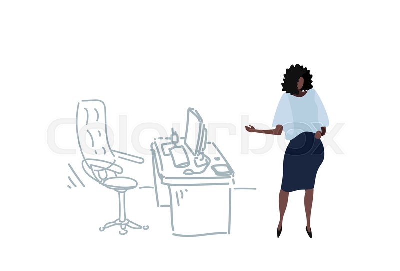 Female Manager Cartoon
