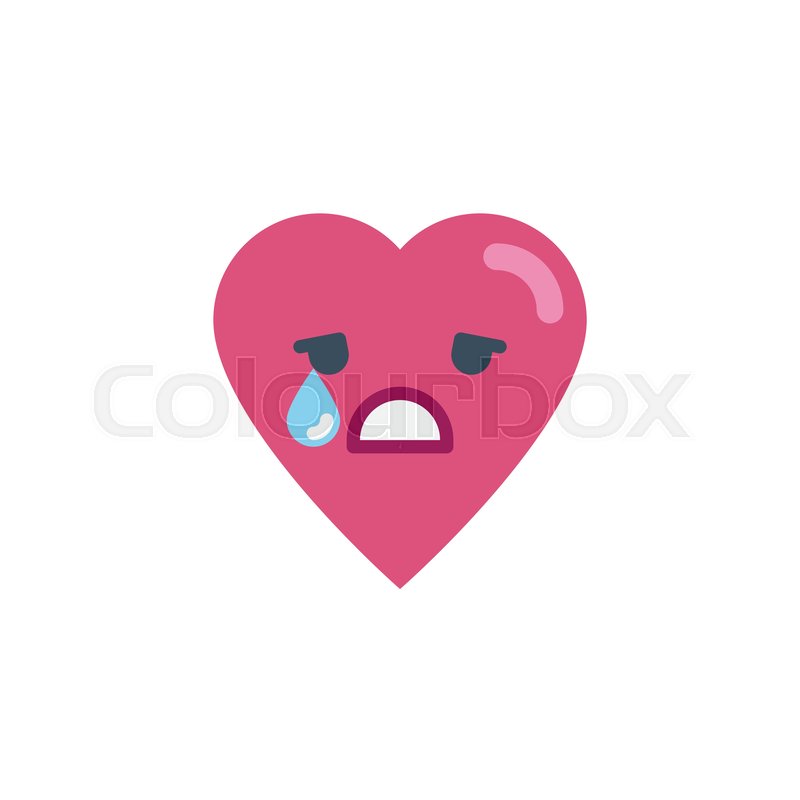 Heart Crying Emoji Face Wallpapers