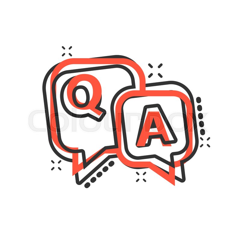 Question and answer icon in comic ... | Stock vector | Colourbox