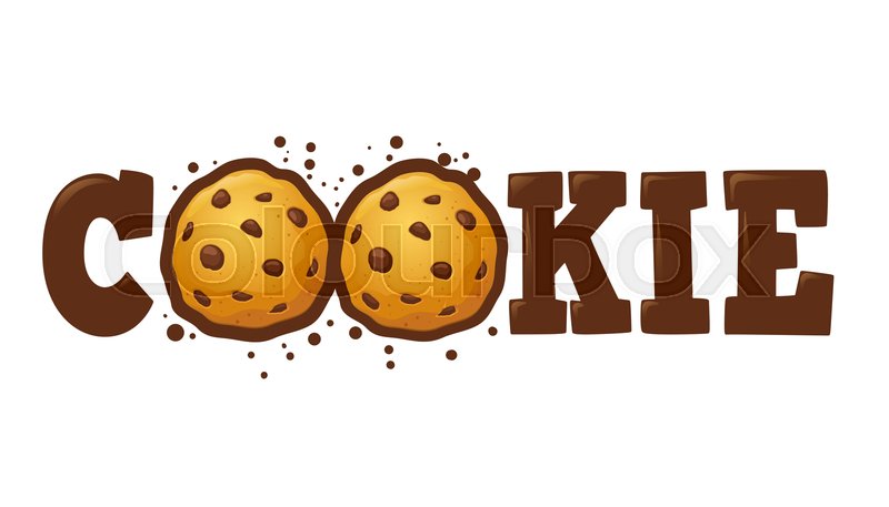 Cookie word customs lettering ... | Stock vector | Colourbox