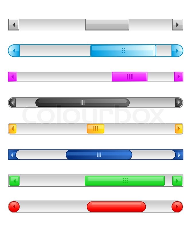 Sliders and scroll buttons | Stock image | Colourbox