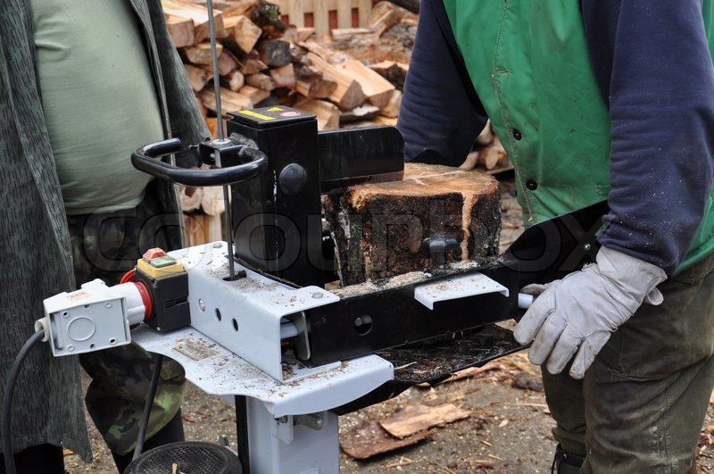 Hydraulic wood cutter | Stock image | Colourbox
