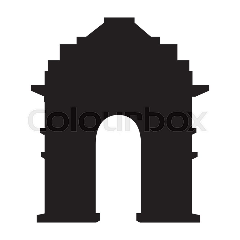 India gate delhi icon vector ... | Stock vector | Colourbox