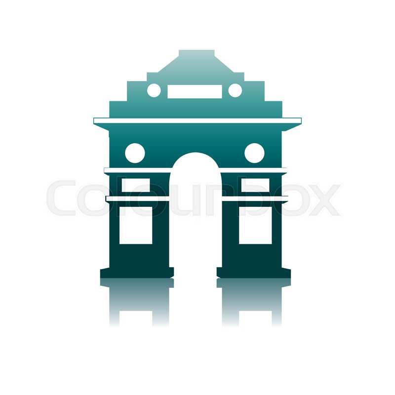 India gate delhi icon vector ... | Stock vector | Colourbox