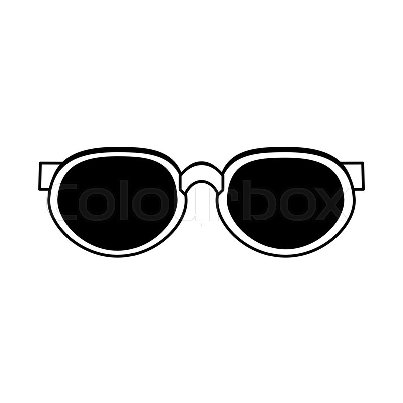 Round frame sunglasses icon image ... | Stock vector | Colourbox