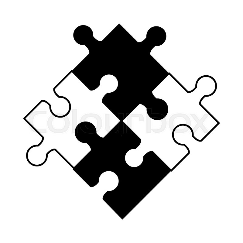 Puzzle pieces icon image vector ... | Stock vector | Colourbox