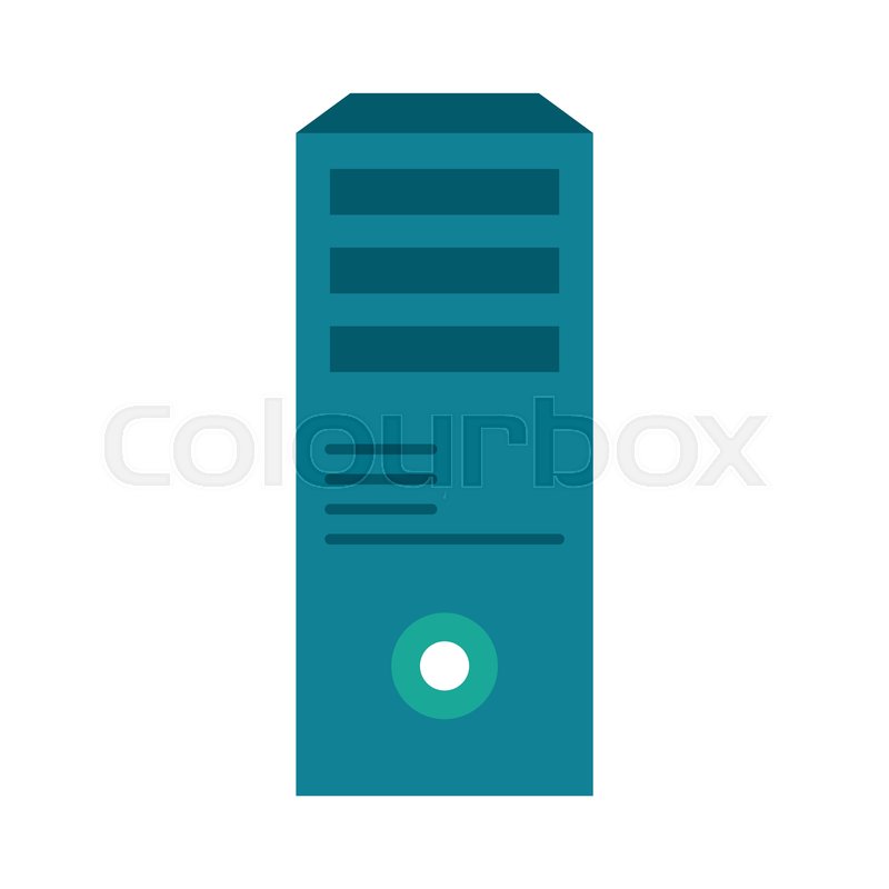 Cpu tower icon image vector ... | Stock vector | Colourbox