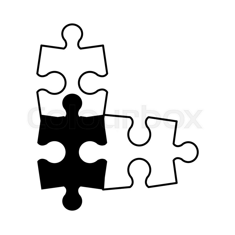 Puzzle pieces icon image vector ... | Stock vector | Colourbox
