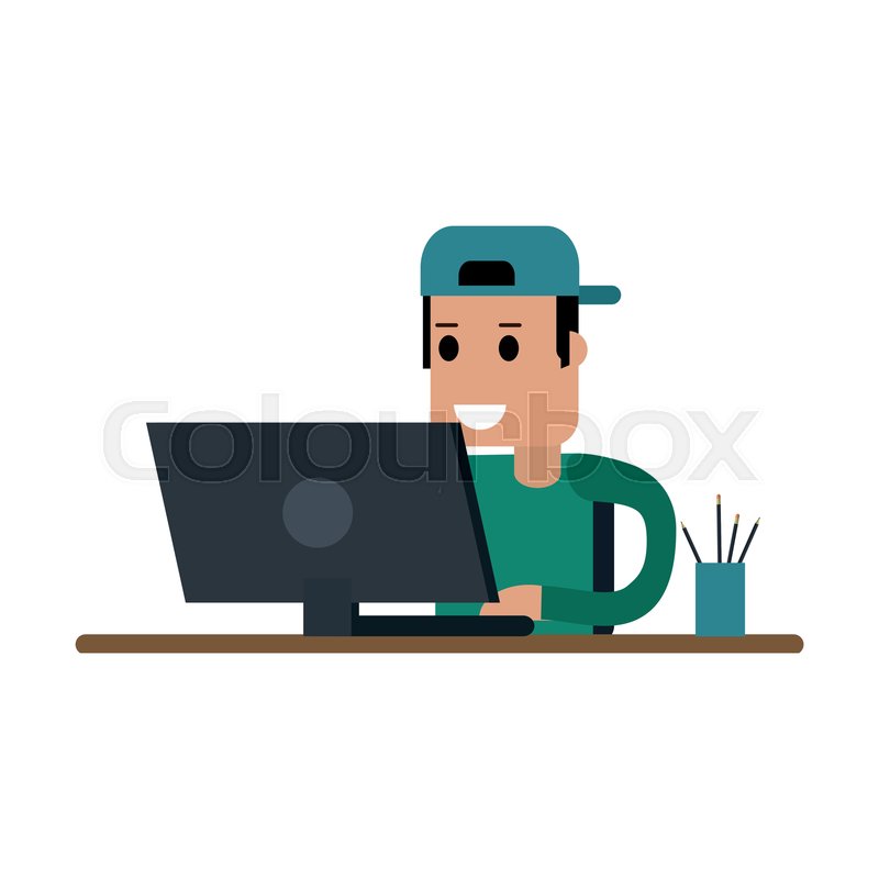 Person On Computer Icon