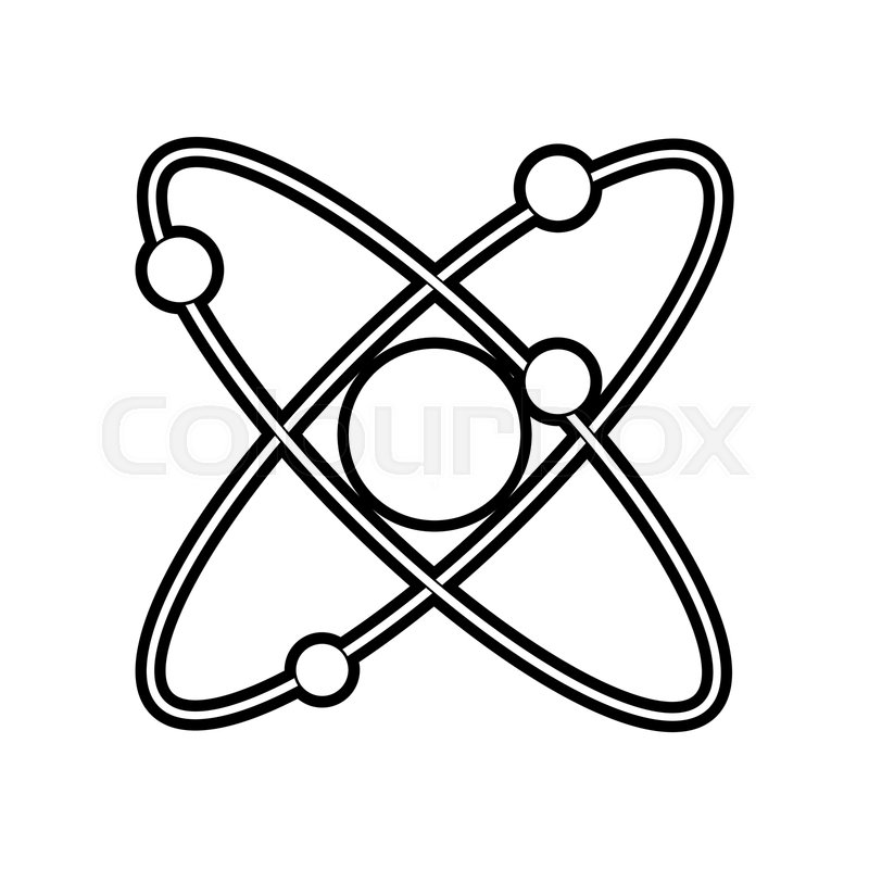 Atom of chemistry science and ... | Stock vector | Colourbox